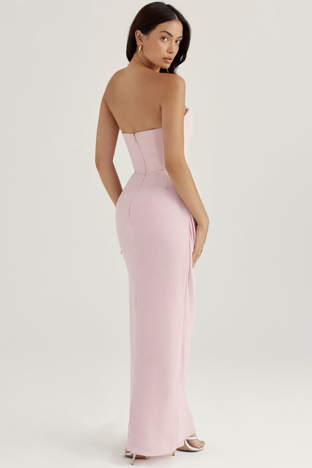 Rent HOUSE OF CB Adrienne Pink Quartz Strapless Gown RRP $403 | Dress ...